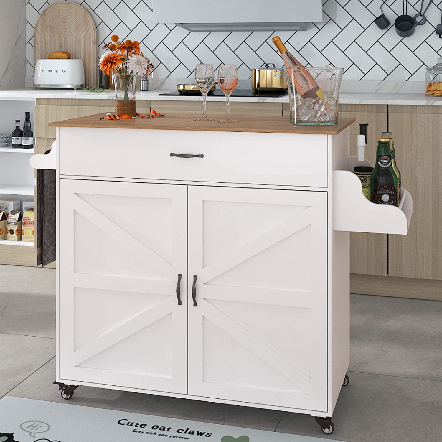 10 Best Island Carts For A Small Kitchen Under $200