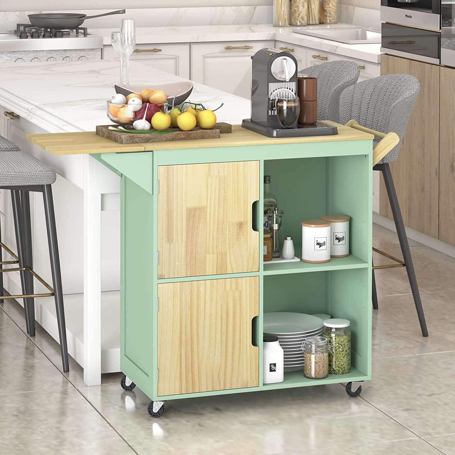 10 Best Island Carts For A Small Kitchen Under $200