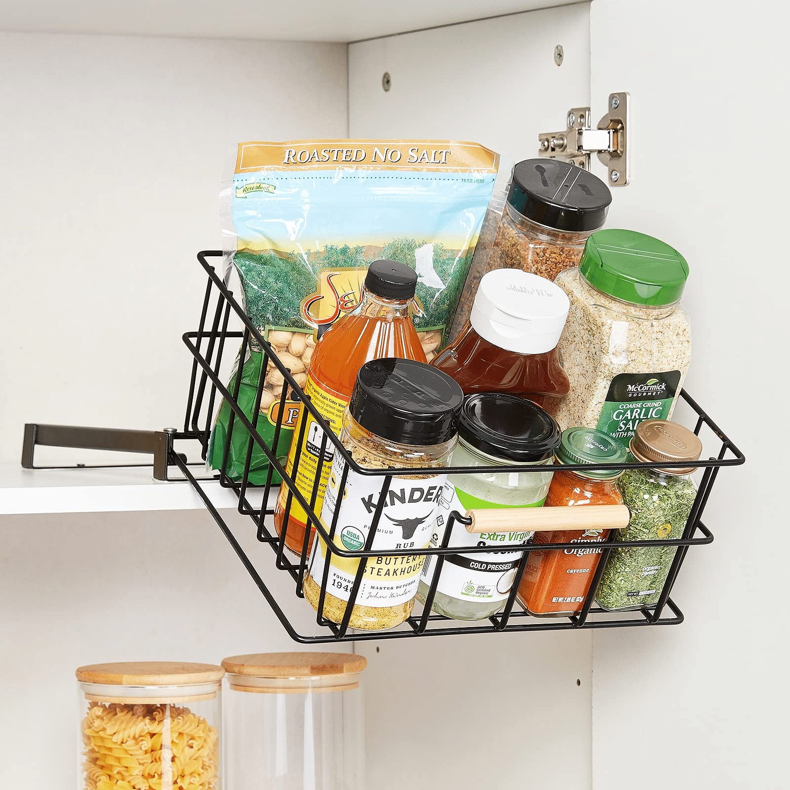 Mastering Organization with a Pull-Down Rack - The Compact Kitchen