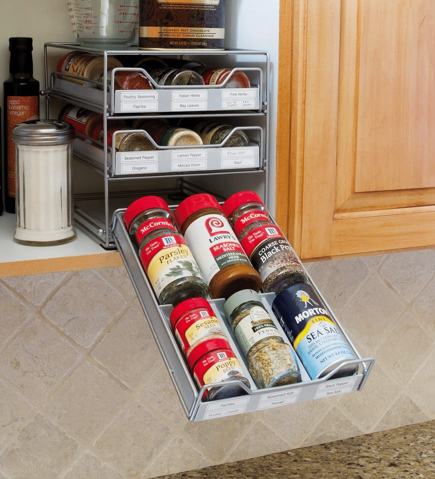 Space-Saving & Stylish: The Benefits of Pull Down Spice Racks for Small ...