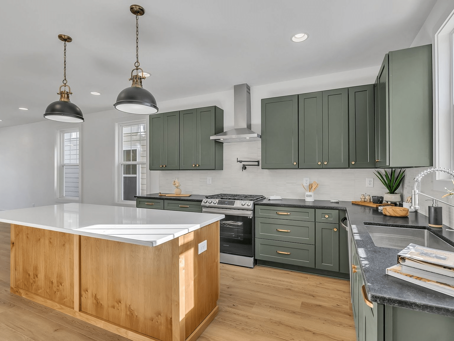 Pewter Green Perfection: Styling Tips for Your Kitchen Cabinets - The ...