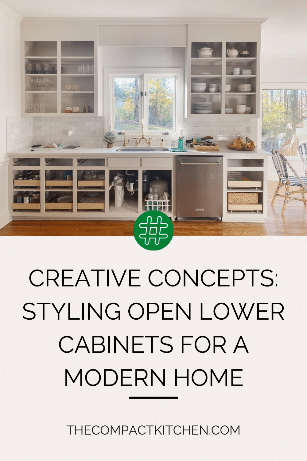 Creative Concepts: Styling Open Lower Cabinets for a Modern Home - The Compact Kitchen