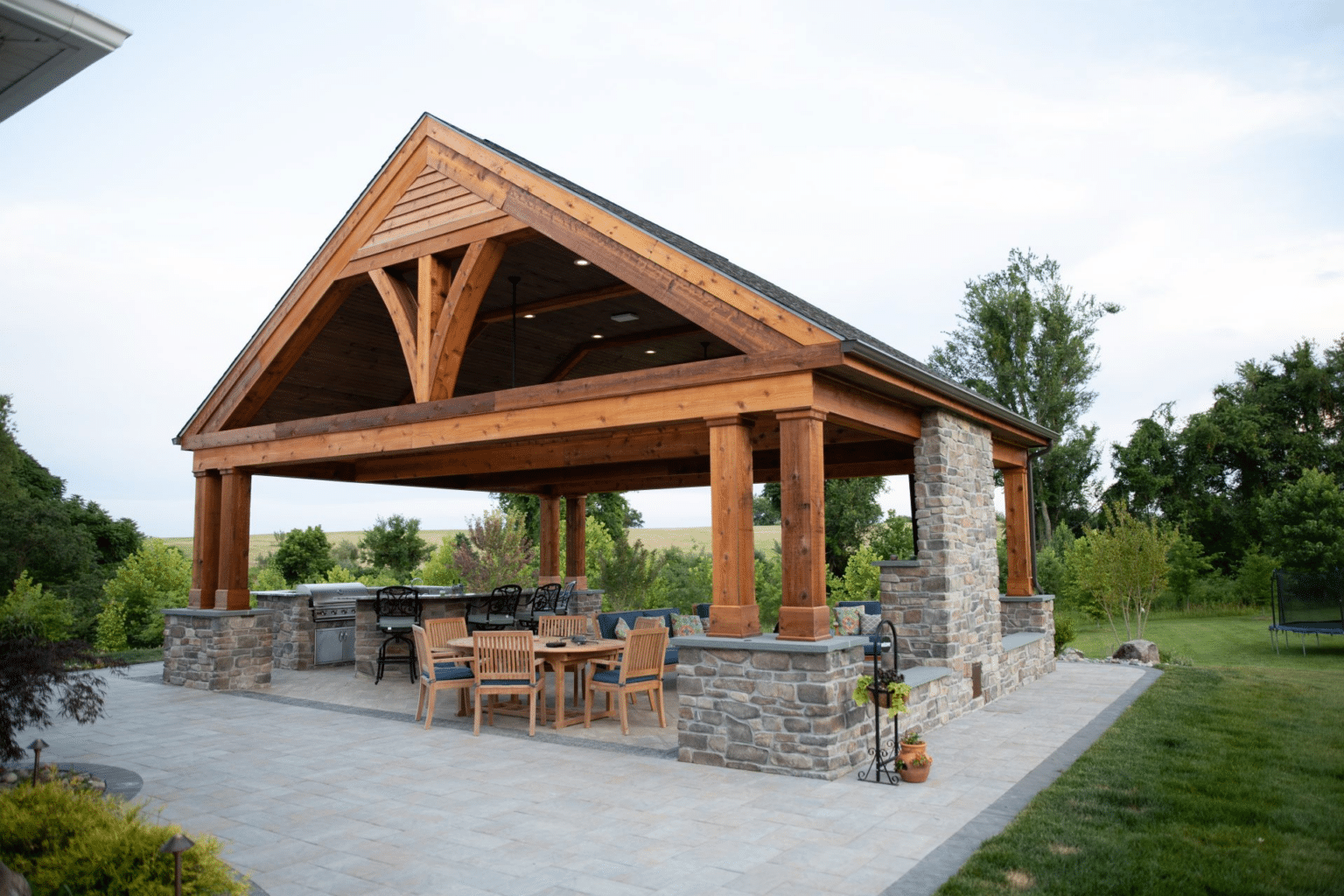 Ultimate Guide to a Pavilion Oasis: Outdoor Kitchen and Fireplace ...