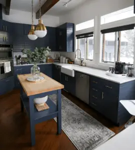 Lighting Magic: Illuminating Hale Navy Cabinets in Your Kitchen - The ...