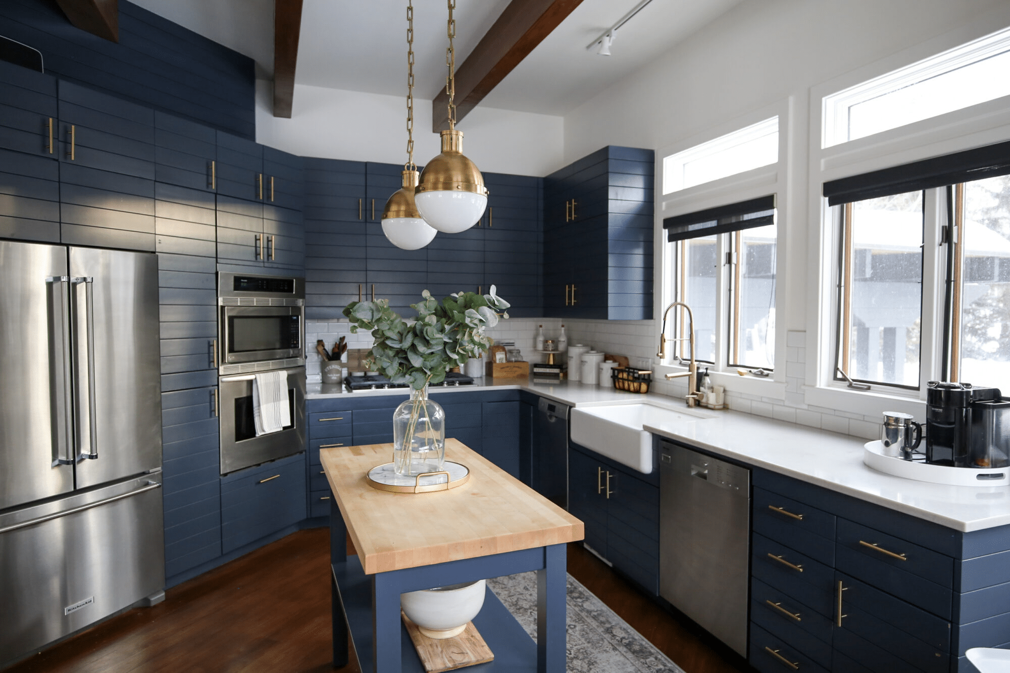 Lighting Magic: Illuminating Hale Navy Cabinets in Your Kitchen - The ...